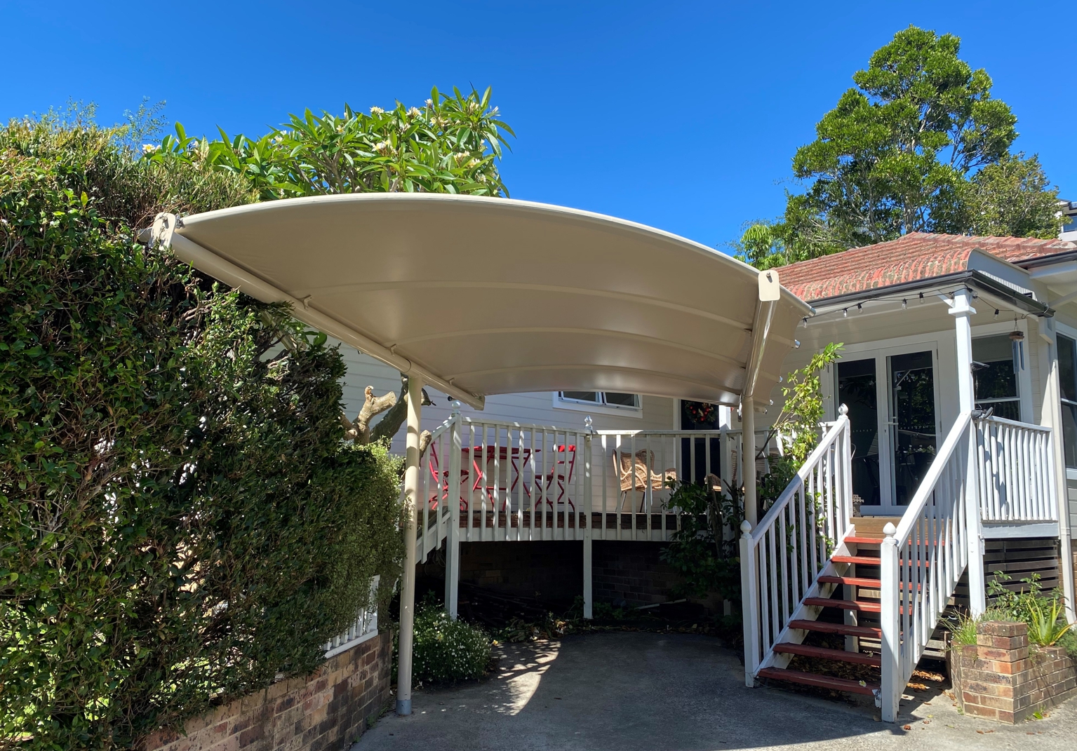 Cantilevered Carport Awnings | Huge range. Fixed and retractable.