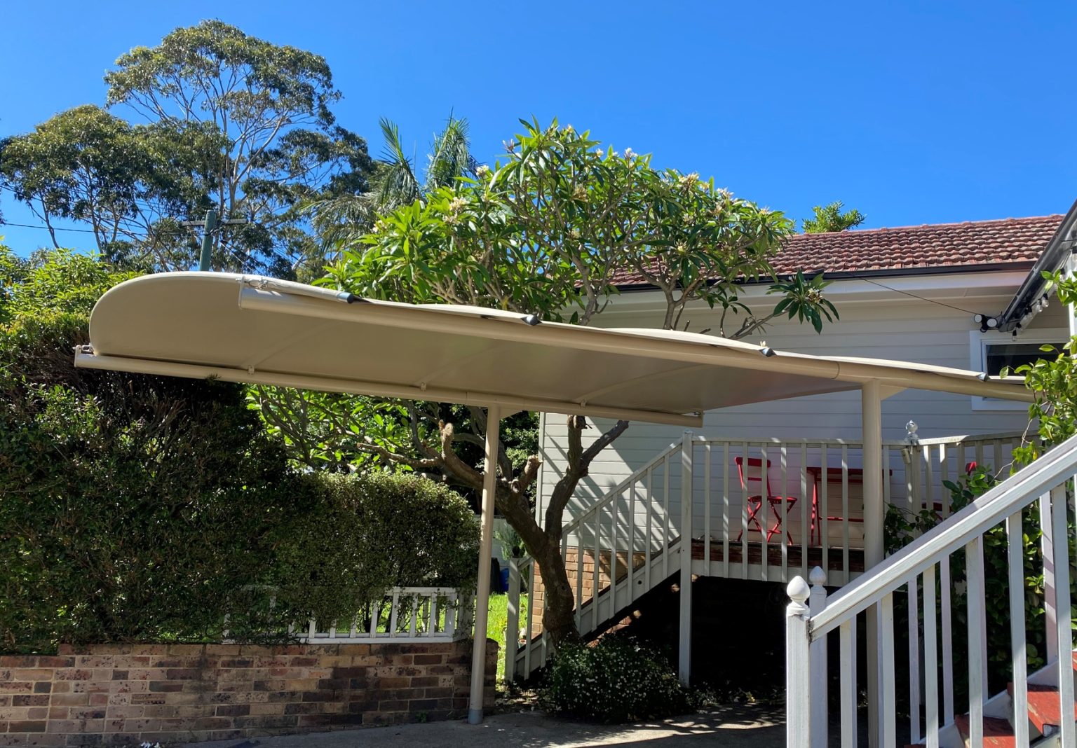 Cantilevered Carport Awnings | Huge range. Fixed and retractable.